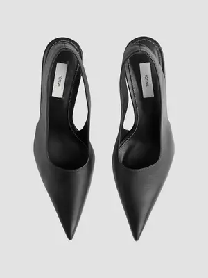 TOTEME 55mm Leather Slingback Pumps