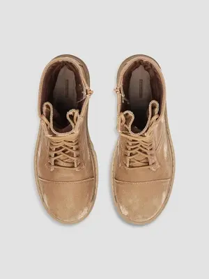 Balenciaga Combat Strike Boots - Light Brown