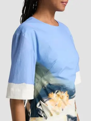 Significant Other Beaux Garden Print Draped Minidress