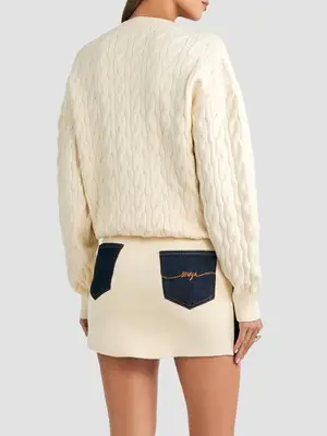 SEROYA Tillie Mixed-media Mini Dress