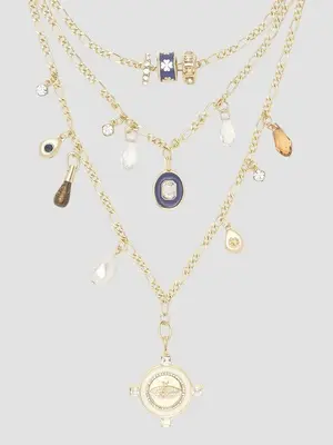 Ramy Brook Aria Goldtone & Mixed-media Layered Charm Necklace