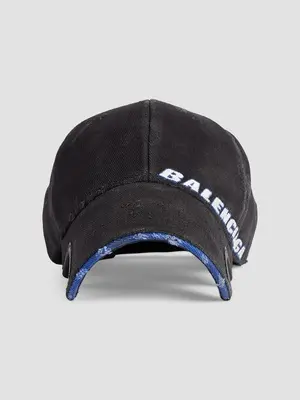 Balenciaga Tilted Typo Cap Black
