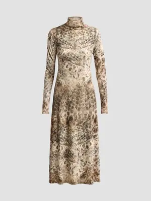 Ramy Brook Valerie Snake-print A-line Midi Dress - Bone Python