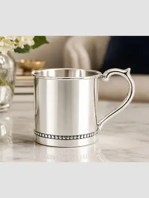 CUNILL Beaded Sterling Baby Cup