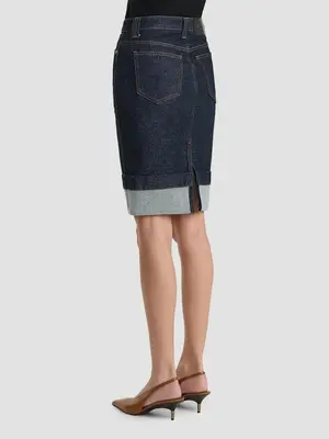 Khaite Kendra Denim Pencil Skirt
