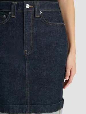 Khaite Kendra Denim Pencil Skirt