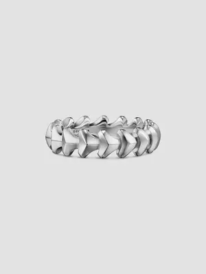 David Yurman Armory Band Ring In Sterling 6.2mm - Silver