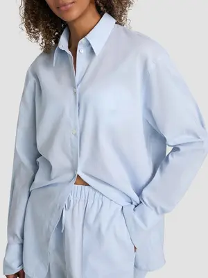 TOTEME Garderob Oversized Cotton-linen Shirt