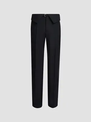 Dries Van Noten Preston Belted Wool Trousers