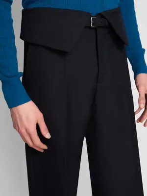 Dries Van Noten Preston Belted Wool Trousers