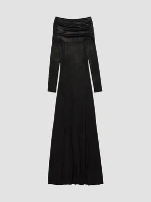 Balenciaga Off-shoulder Maxi Dress