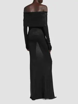 Balenciaga Off-shoulder Maxi Dress