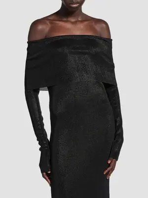 Balenciaga Off-shoulder Maxi Dress