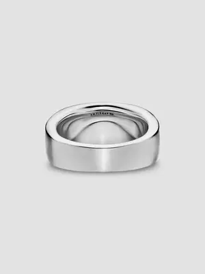 David Yurman Chevron Three Sided Signet Ring In Sterling Mm
