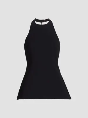 Acler Hawick Fit-and-flare Halterneck Top - Black