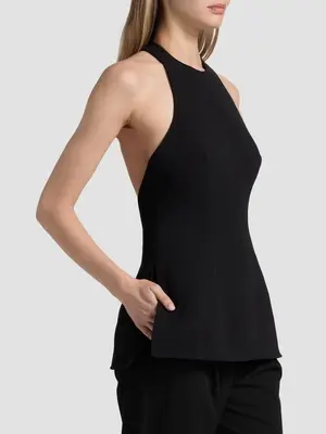 Acler Hawick Fit-and-flare Halterneck Top