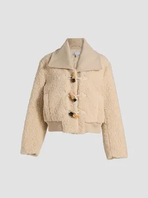DH New York Noah Faux Shearling Jacket - Ivory