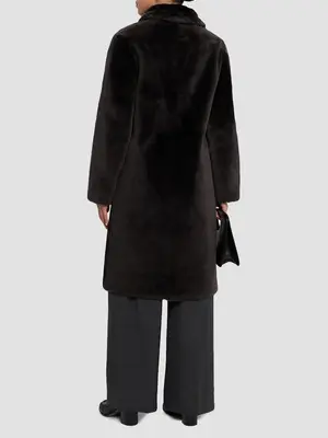 YVES SALOMON Reversible Shearling Coat - Etain