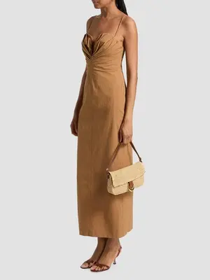 Significant Other Quentin Sculpted Stretch-cotton Maxi Dress