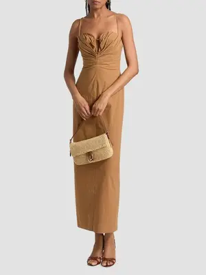 Significant Other Quentin Sculpted Stretch-cotton Maxi Dress