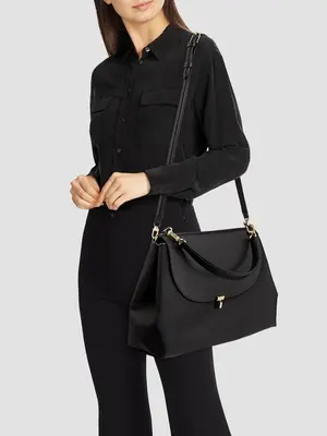TOTEME T-lock Nylon & Leather Satchel