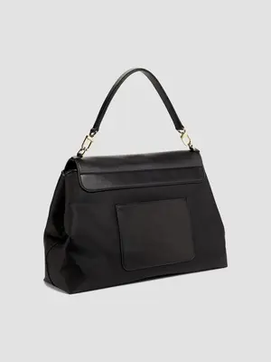 TOTEME T-lock Nylon & Leather Satchel