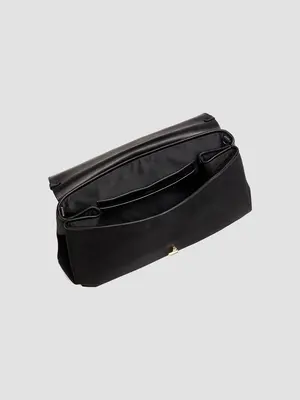 TOTEME T-lock Nylon & Leather Satchel