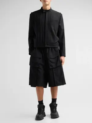 Public School Franklin Pleated Wool Jacket