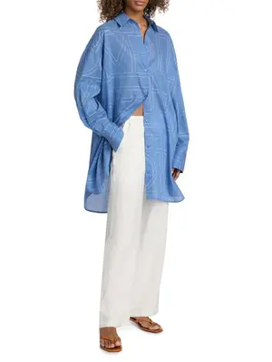 TOTEME Monogram Long Summer Shirt