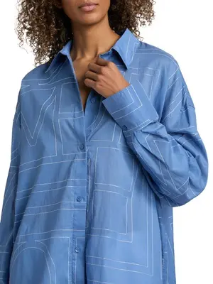 TOTEME Monogram Long Summer Shirt