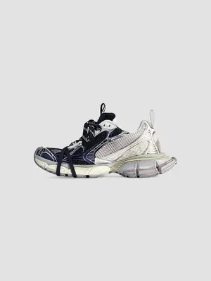 Balenciaga 3xl Split Logo Sneakers - Eggshell Red Navy