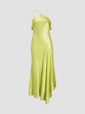 Acler Forever Young Marara Satin Maxi Dress - Honeydew