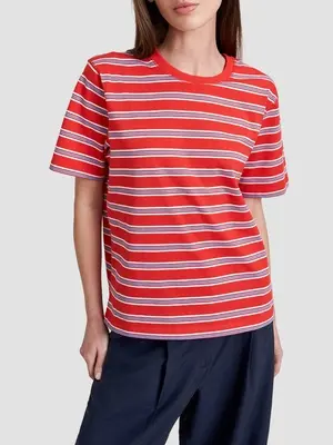 LA LIGNE Boyfriend T-shirt - Red Multi