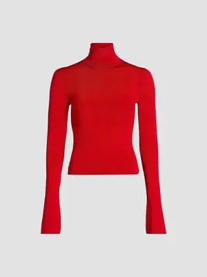Brandon Maxwell The Dawson Turtleneck Top - Red