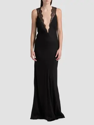 Brandon Maxwell The Malone Lace-trim Gown