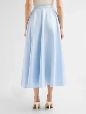 Oscar De La Renta Cotton Poplin Sateen Circle Skirt