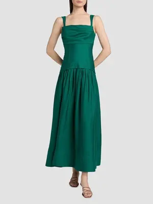 Acler Forever Young Reeve Linen-blend Drop-waist Maxi Dress