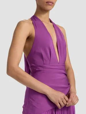 Acler Kerrison Pleated A-line Maxi Dress