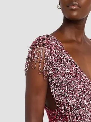 Brandon Maxwell The Amara Embellished Sheath Midi Dress