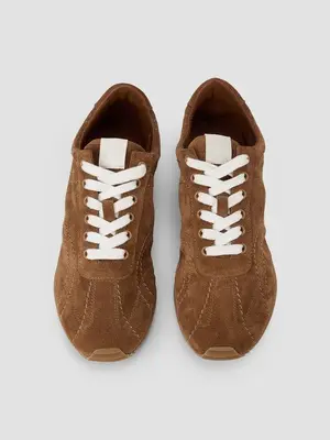 TOTEME Flex Low-top Suede Sneakers - Copper