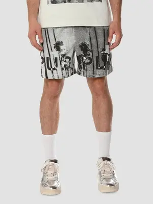 PURPLE BRAND All Around Graphic Logo Shorts - Multi