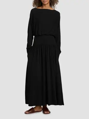 TOTEME Boatneck Jersey Maxi Dress