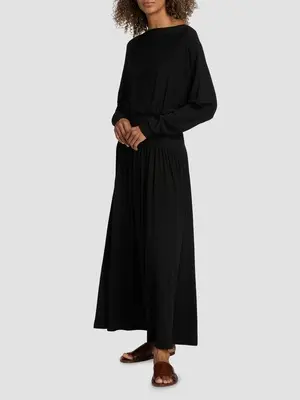 TOTEME Boatneck Jersey Maxi Dress