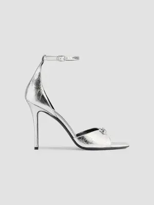 Balenciaga City Uptown Sandal Heels - Silver