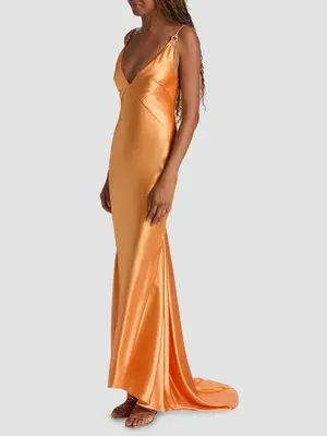 Acler Utterby Satin Maxi Dress