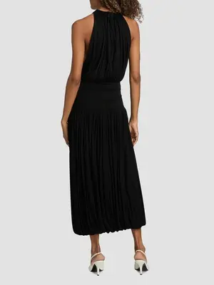 TOTEME Soft Gathered Midi-dress - Black