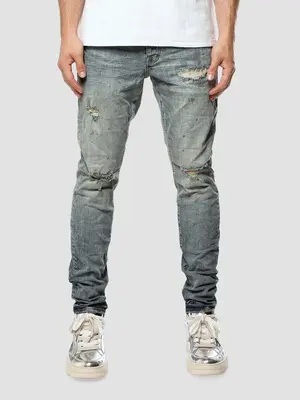 PURPLE BRAND Distressed Skinny Jeans - Light Indigo