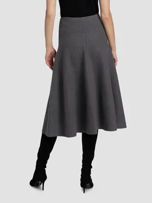 Brandon Maxwell The Miller Structured Wool Midi-skirt