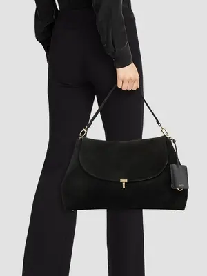 TOTEME T-lock Suede Satchel