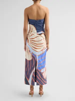 Acler Femme Fatale Glider Floral Column Maxi Dress